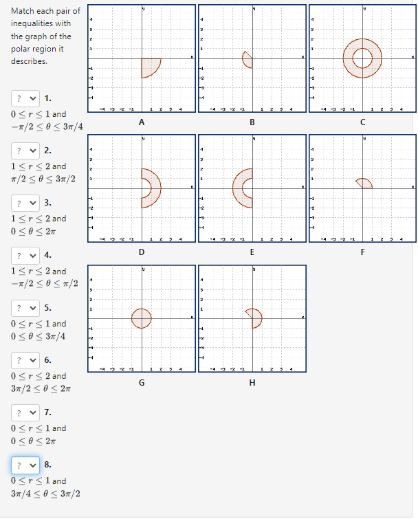 Solved Match each pair ofinequalities withthe graph of | Chegg.com