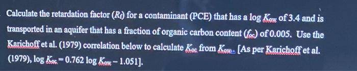 Solved Calculate the retardation factor (Rf) for a | Chegg.com