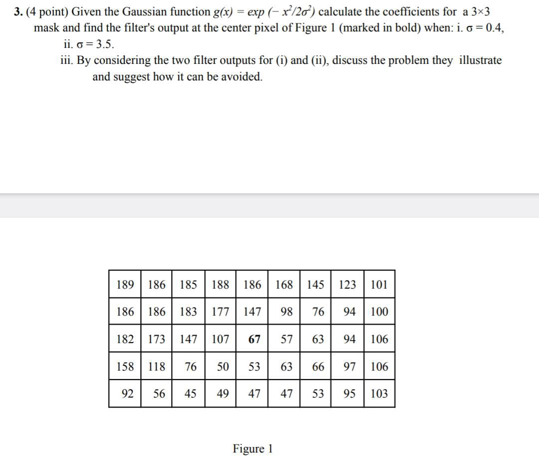Solved (4 ﻿point) ﻿Given the Gaussian function | Chegg.com