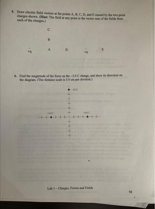 Solved HOMEWORK FOR LAB 1 Electric CHARGES, FORCES AND | Chegg.com