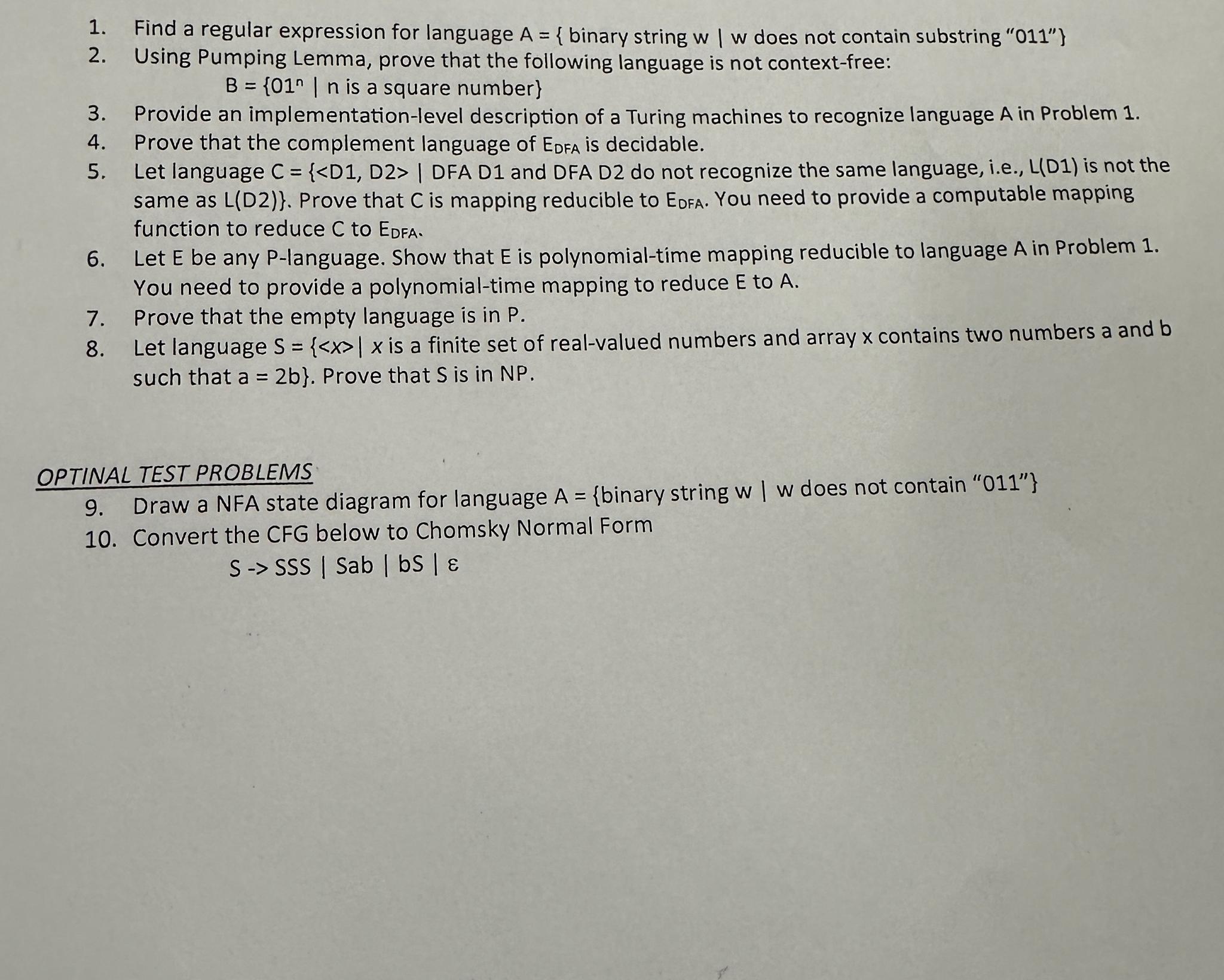 Solved Find a regular expression for language A= { ﻿binary | Chegg.com