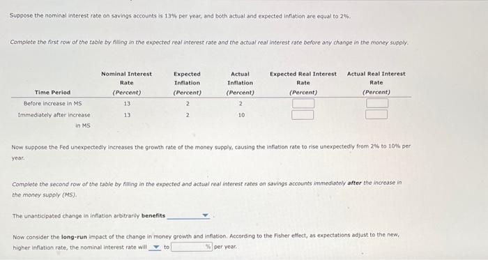 Solved Suppose the nominal interest rate on 23 ings accounts | Chegg.com
