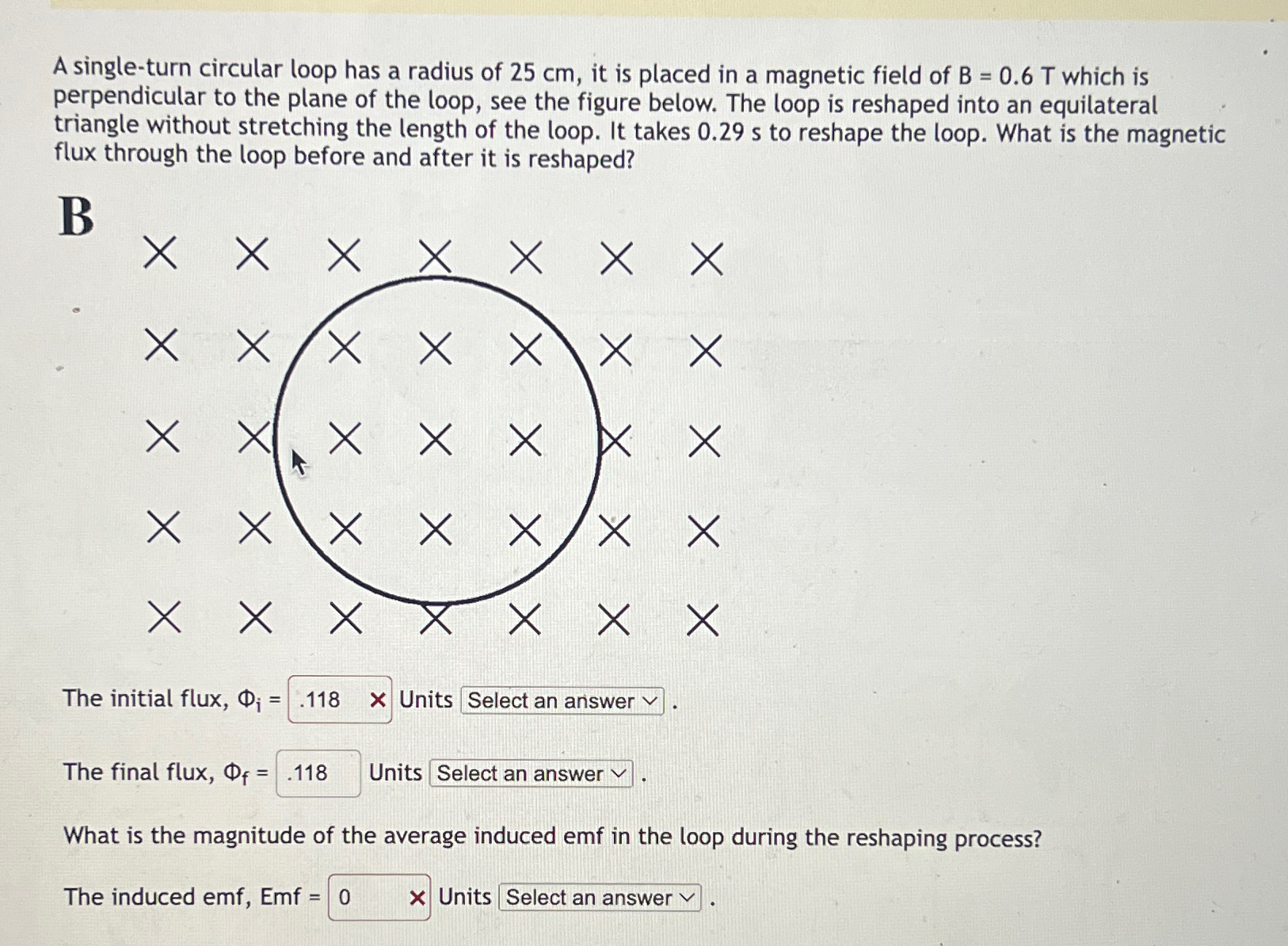 Solved A single-turn circular loop has a radius of 25cm, ﻿it | Chegg.com