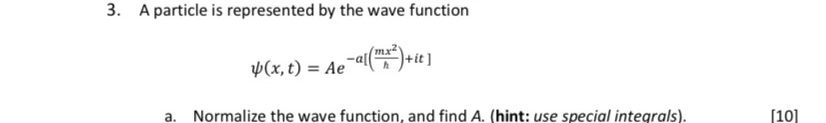 Solved A Particle Is Represented By The Wave