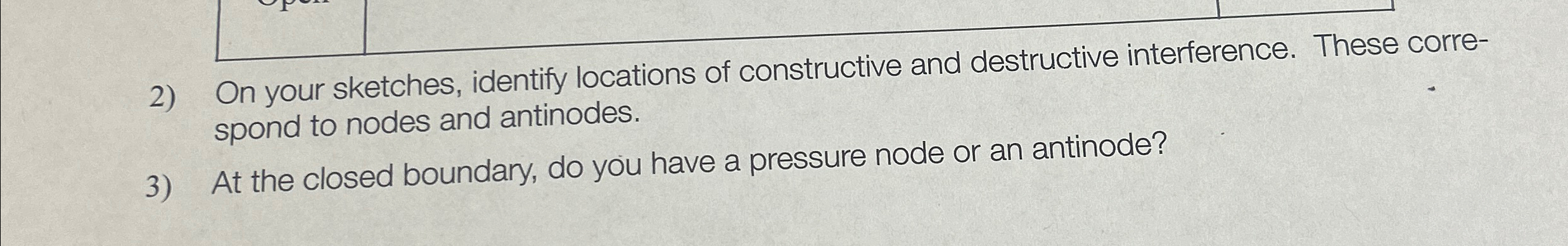 Solved On your sketches, identify locations of constructive | Chegg.com