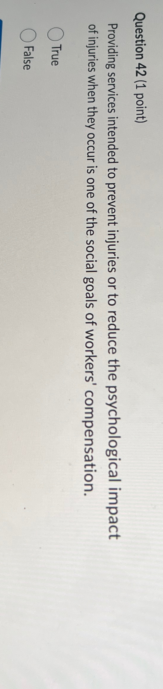 Solved Question 42 (1 ﻿point)Providing services intended to | Chegg.com