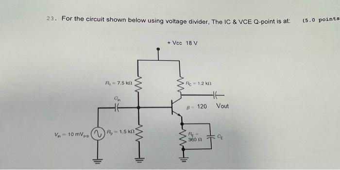 Solved 23. For the circuit shown below using voltage | Chegg.com