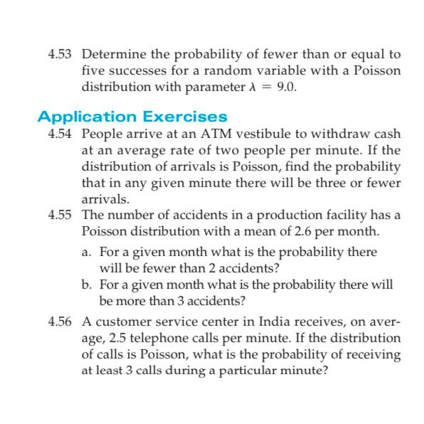 Solved 4.53 ﻿Determine the probability of fewer than or | Chegg.com