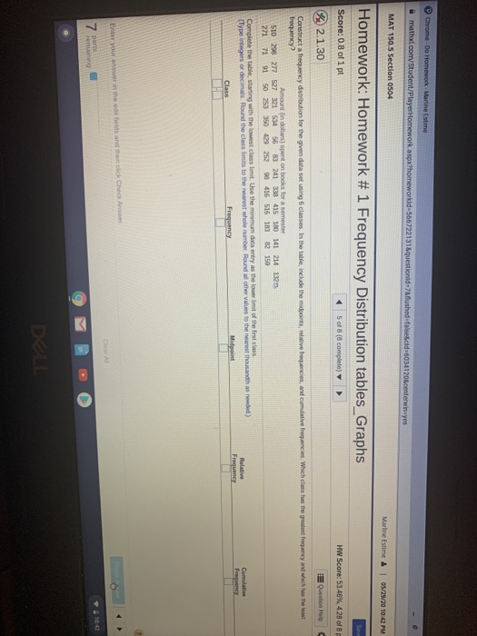 Solved Chrome Do Homework Martine Estime | Chegg.com