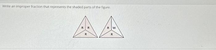 Solved Write an improper fraction that represents the shaded | Chegg.com