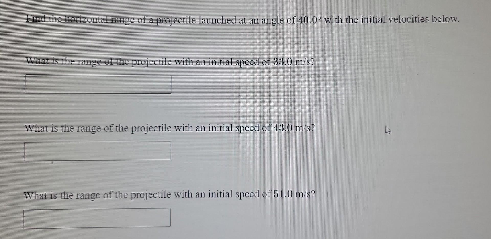 Solved Find the horizontal range of a projectile launched at | Chegg.com
