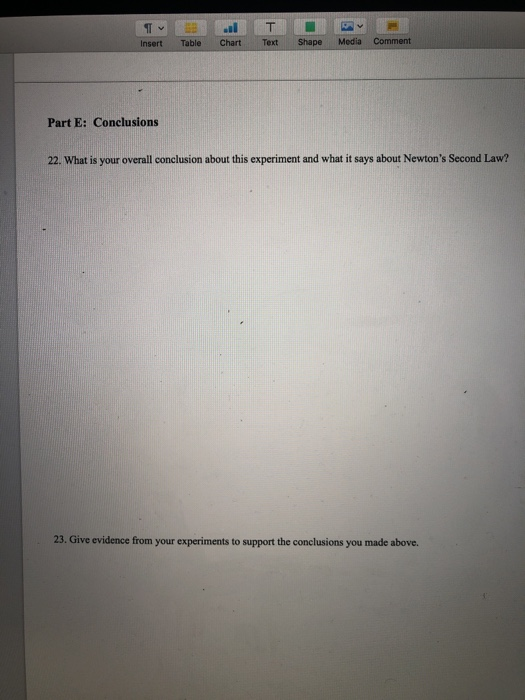 Solved Insert Table Chart Text Shape Media Comment Part E: | Chegg.com