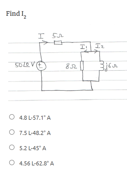 Solved Find I24.8 ﻿L-57.1 A7.5L-48.2°A5.2L-45°A4.56 | Chegg.com
