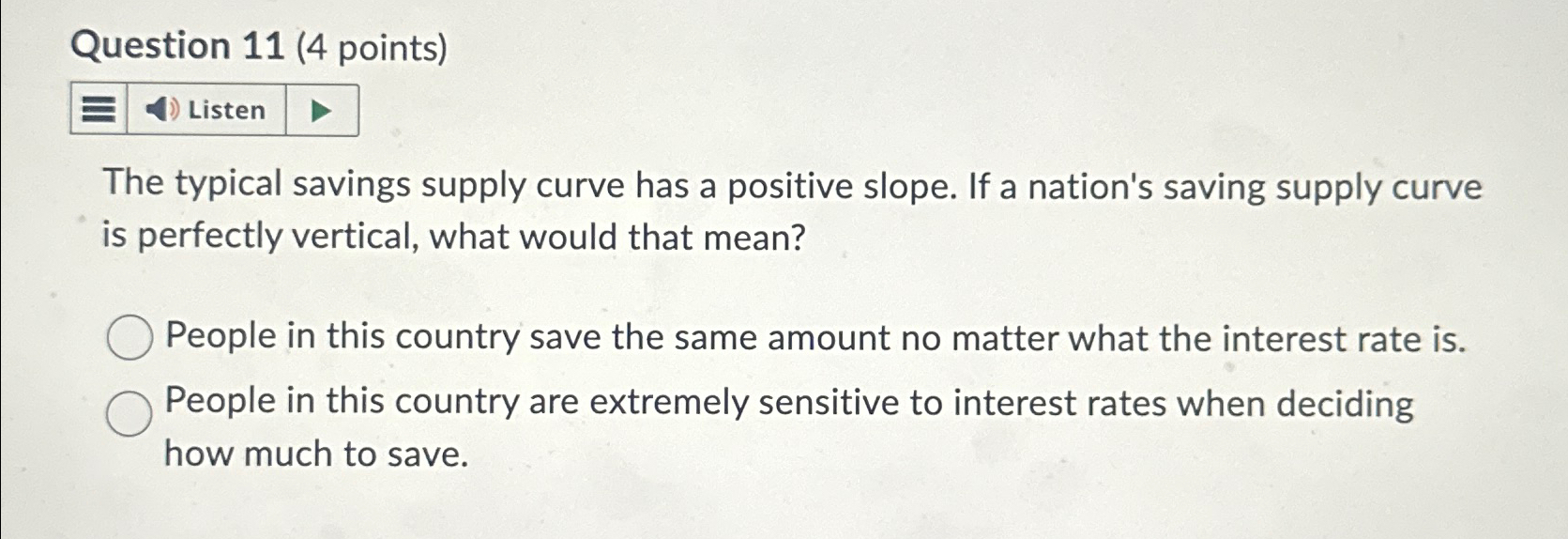 Solved Question 11 (4 points)ListenThe typical savings | Chegg.com Solved Question 11 (4 points)ListenThe typical savings | Chegg.com