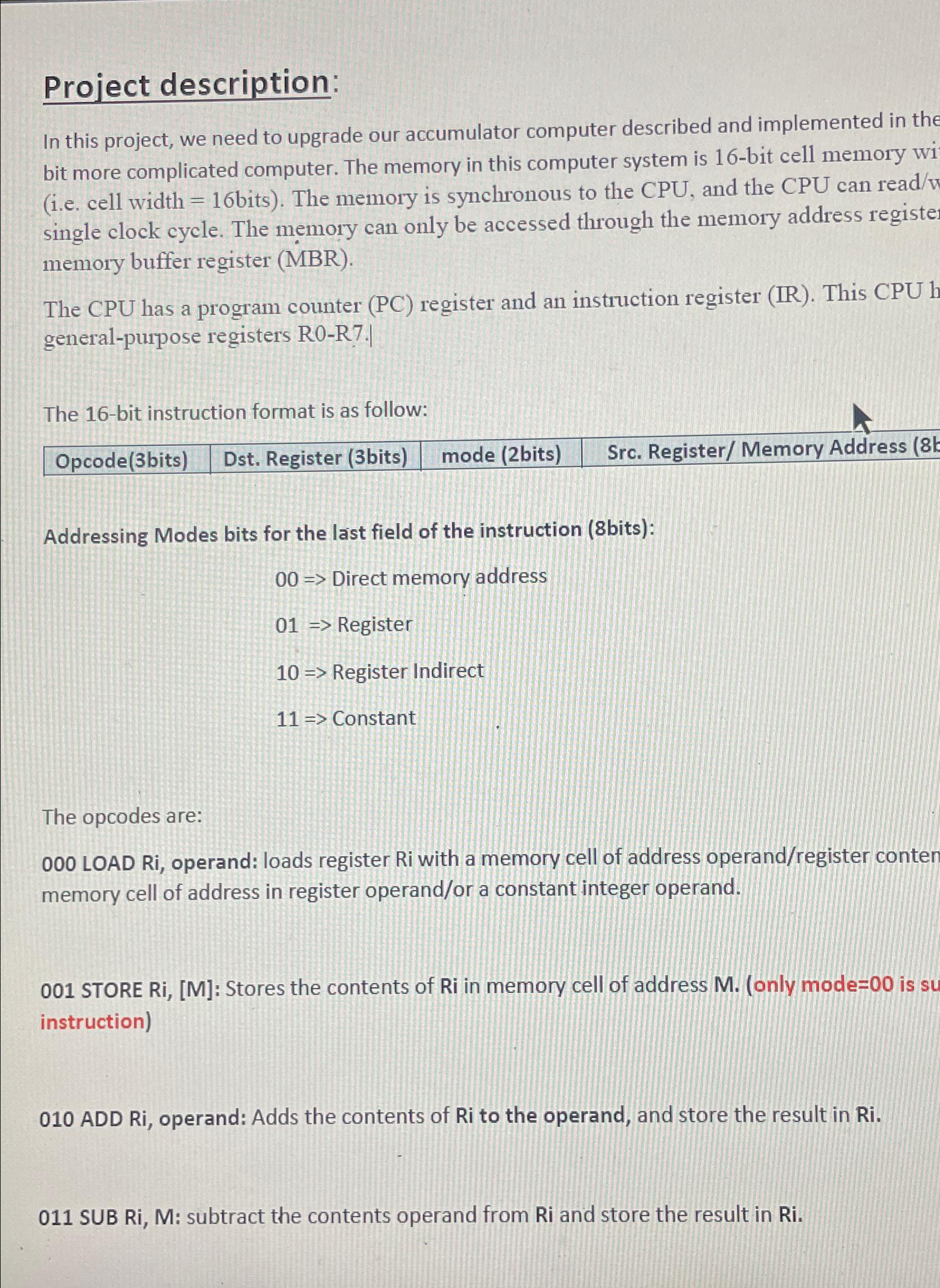Solved Project description:In this project, we need to | Chegg.com