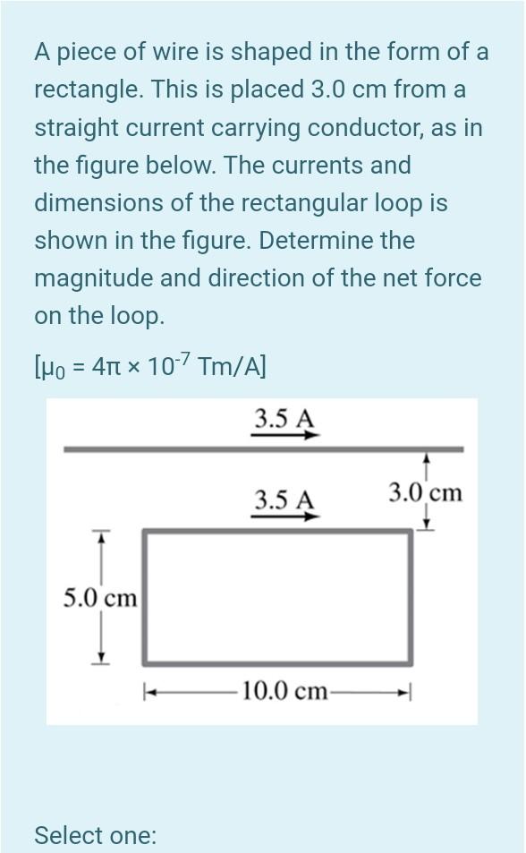Solved A piece of wire is shaped in the form of a rectangle. | Chegg.com