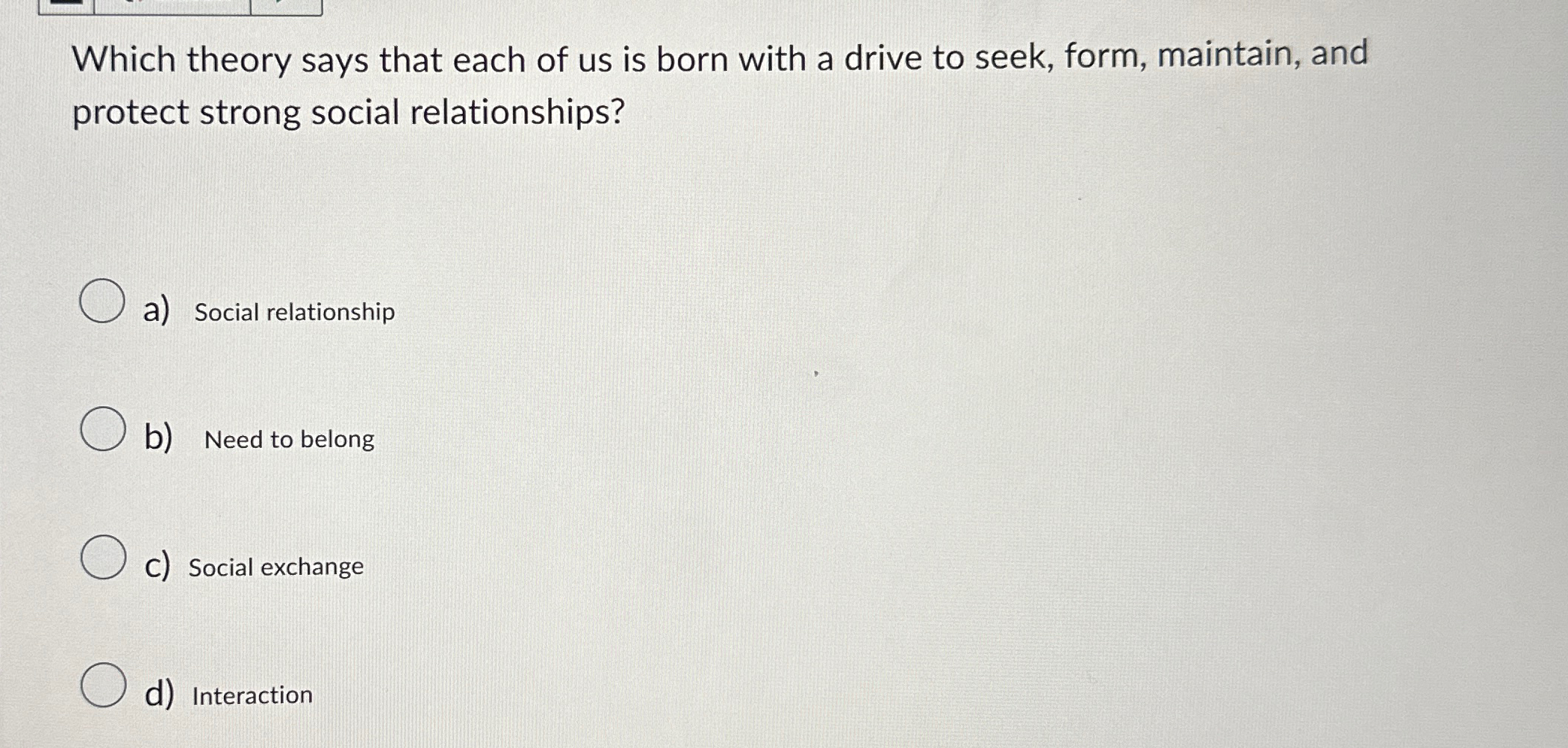 Solved Which theory says that each of us is born with a | Chegg.com