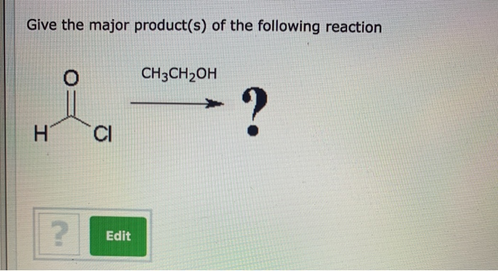 Solved Give the major product(s) of the following reaction | Chegg.com