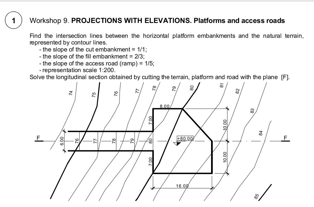 Solved 1 Workshop 9. PROJECTIONS WITH ELEVATIONS. Platforms | Chegg.com