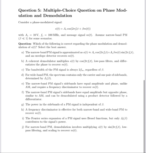 Solved Question 5: Multiple-Choice Question on Phase | Chegg.com
