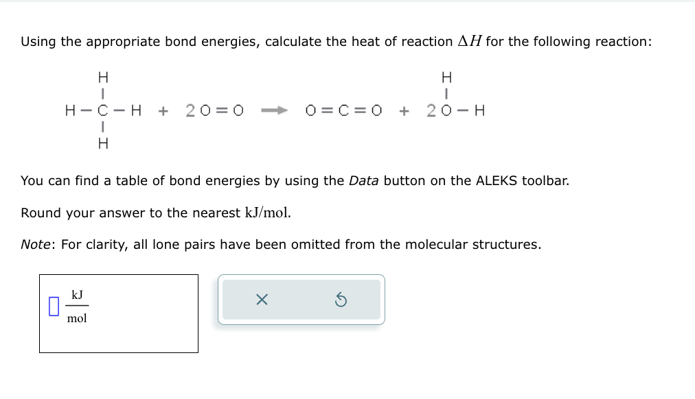 Solved Using the appropriate bond energies, calculate the | Chegg.com