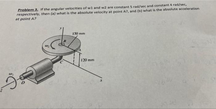 Solved Problem 3. If the angular velocities of w1 and w2 are | Chegg.com