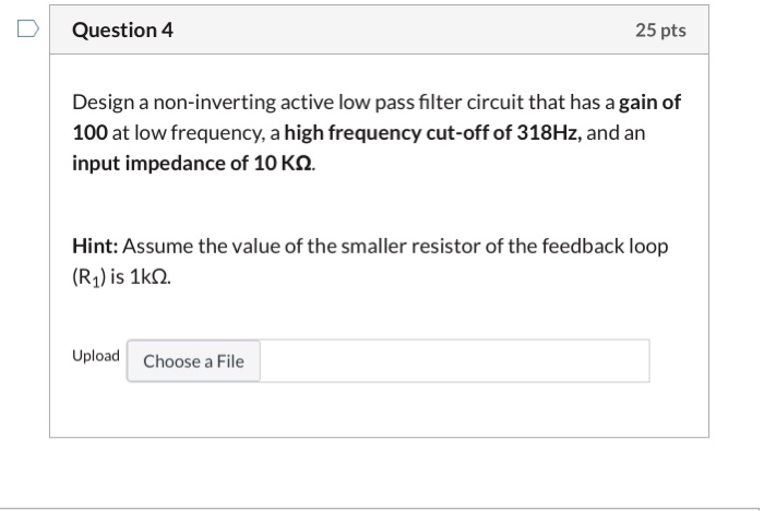 Solved Question 4 25 Pts Design A Non Inverting Active Low 