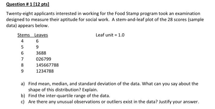 Solved Question 1 12 Pts Twenty Eight Applicants 