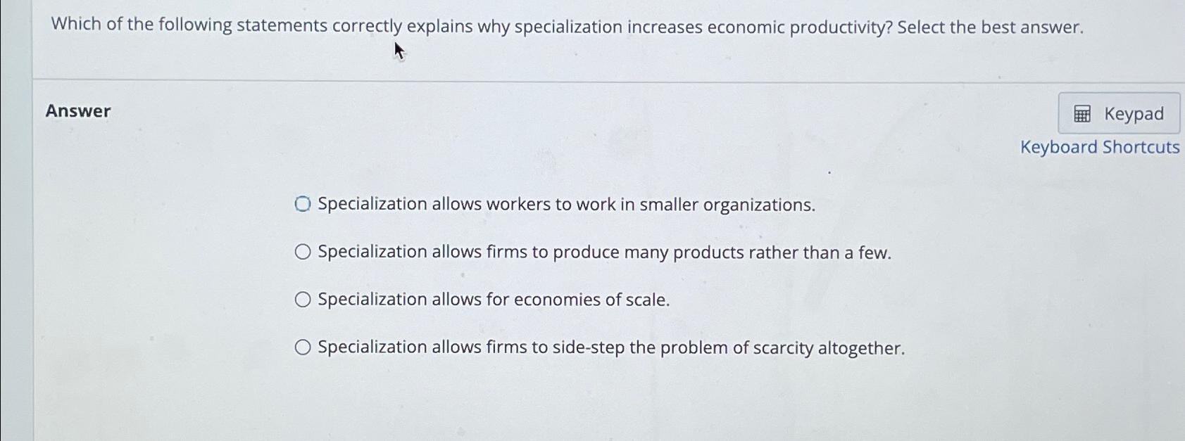 Solved Which of the following statements correctly explains | Chegg.com
