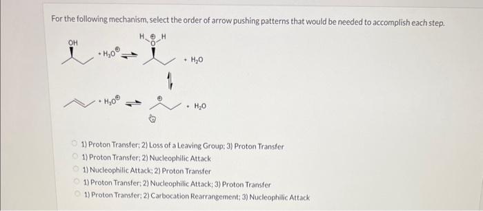 Solved For the following mechanism, select the order of | Chegg.com