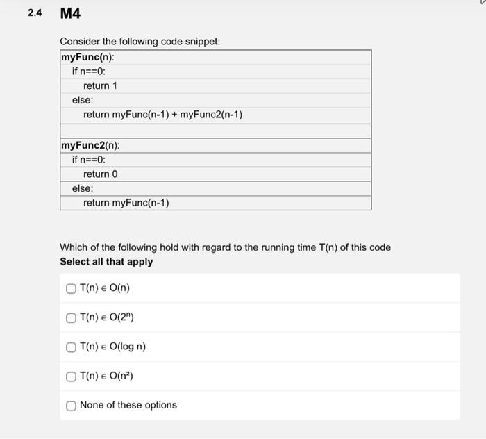 Solved Consider the followina code sninbet: Which of the | Chegg.com Solved Consider the followina code sninbet: Which of the | Chegg.com