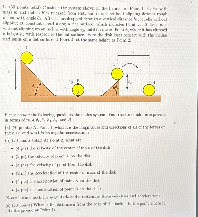 Solved 1. (60 points total) Consider the system shown in the | Chegg.com