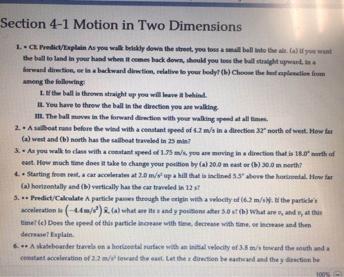 Solved Section 4-1 Motion in Two Dimensions 1. CE | Chegg.com