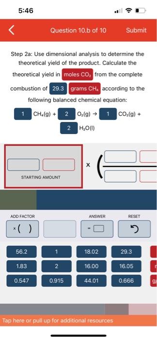 Solved Step 2a: Use dimensional analysis to determine the | Chegg.com