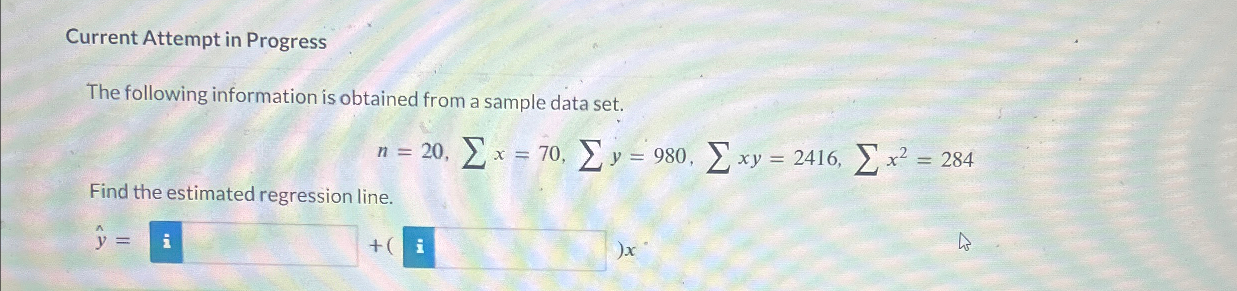 Solved Current Attempt in ProgressThe following information | Chegg.com