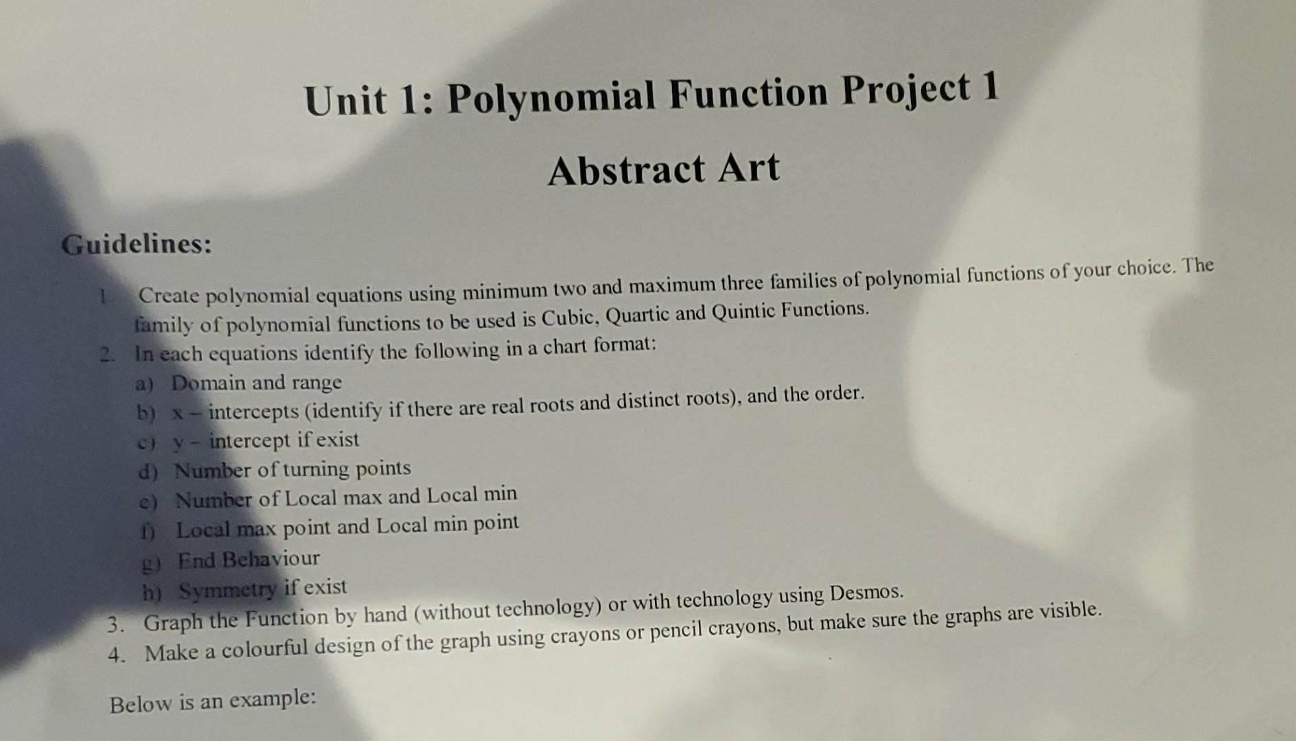 Solved Guidelines: 1. Create polynomial equations using | Chegg.com