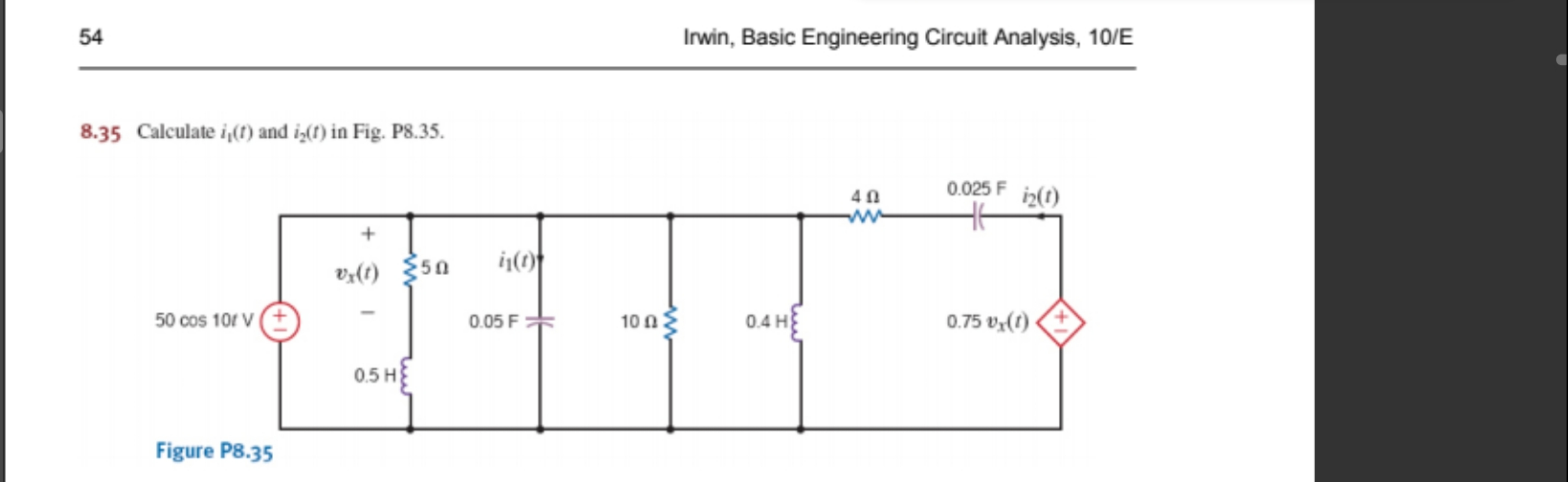 Solved 54 ﻿Irwin, Basic Engineering Circuit Analysis, 10/E | Chegg.com