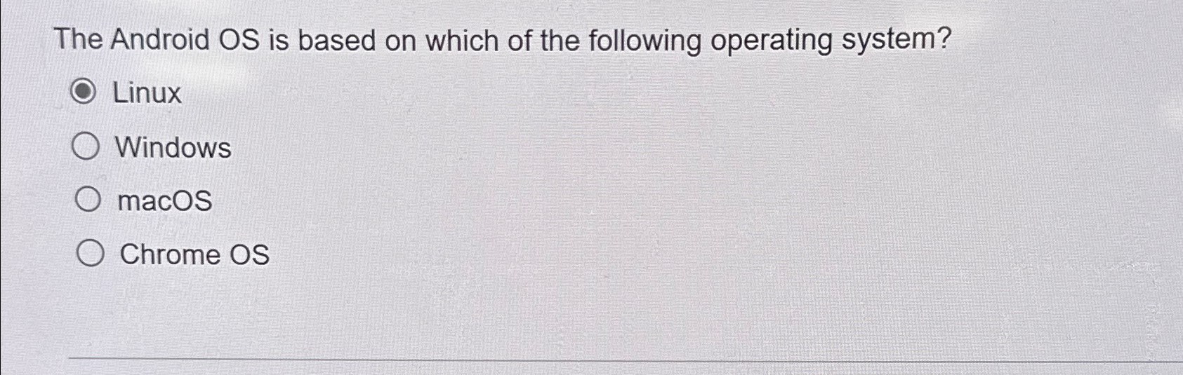 Solved The Android OS is based on which of the following | Chegg.com