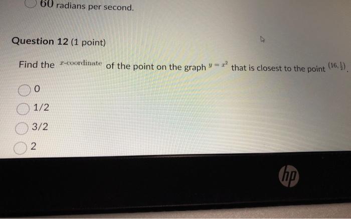 Solved Find the x-coordinate of the point on the graph y=x2 | Chegg.com