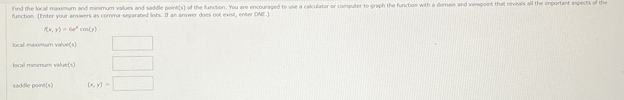 Solved function. (Enter your answers as comma-separated | Chegg.com