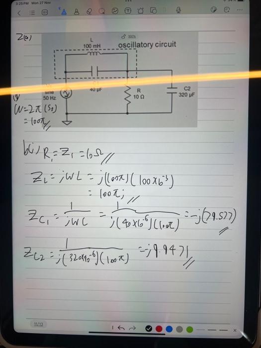 Solved 2. A sinusoidal voltage source Vs is driving an | Chegg.com