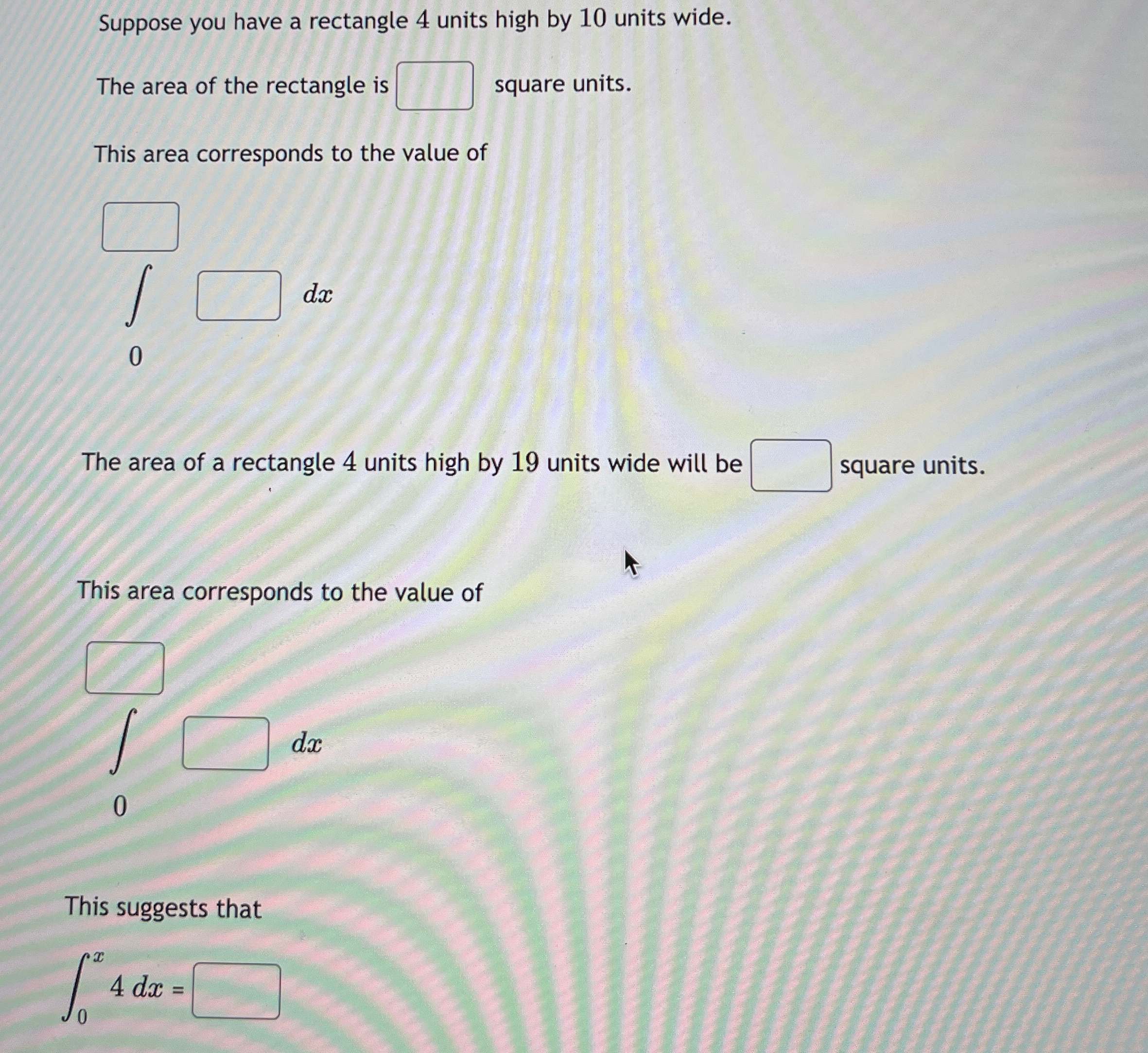 Solved Suppose you have a rectangle 4 ﻿units high by 10 | Chegg.com