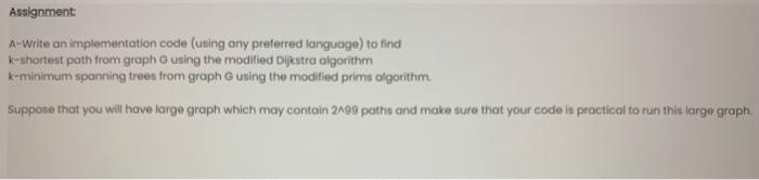Solved Assignment A-Write an implementation code (using any | Chegg.com