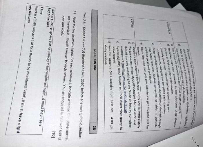 Read Unit 1, Section 1 in your CLG (Hardman \\& Blom, | Chegg.com