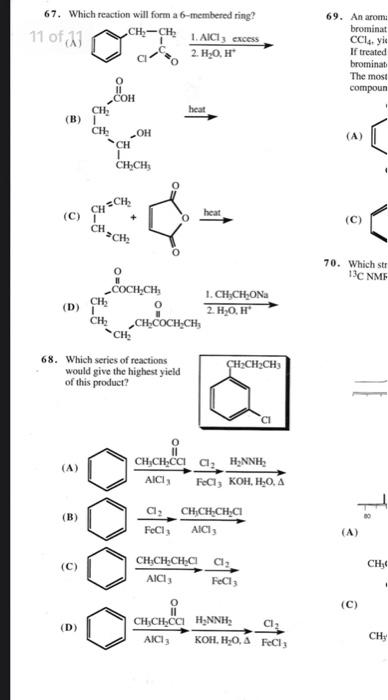 Solved Ochem 2 review questions for 67 and 68 multiple | Chegg.com