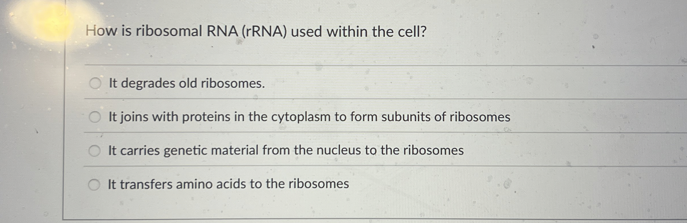 High Quality SOLUTION How is ribosomal RNA (rRNA) ﻿used within the cell?It | Chegg.com