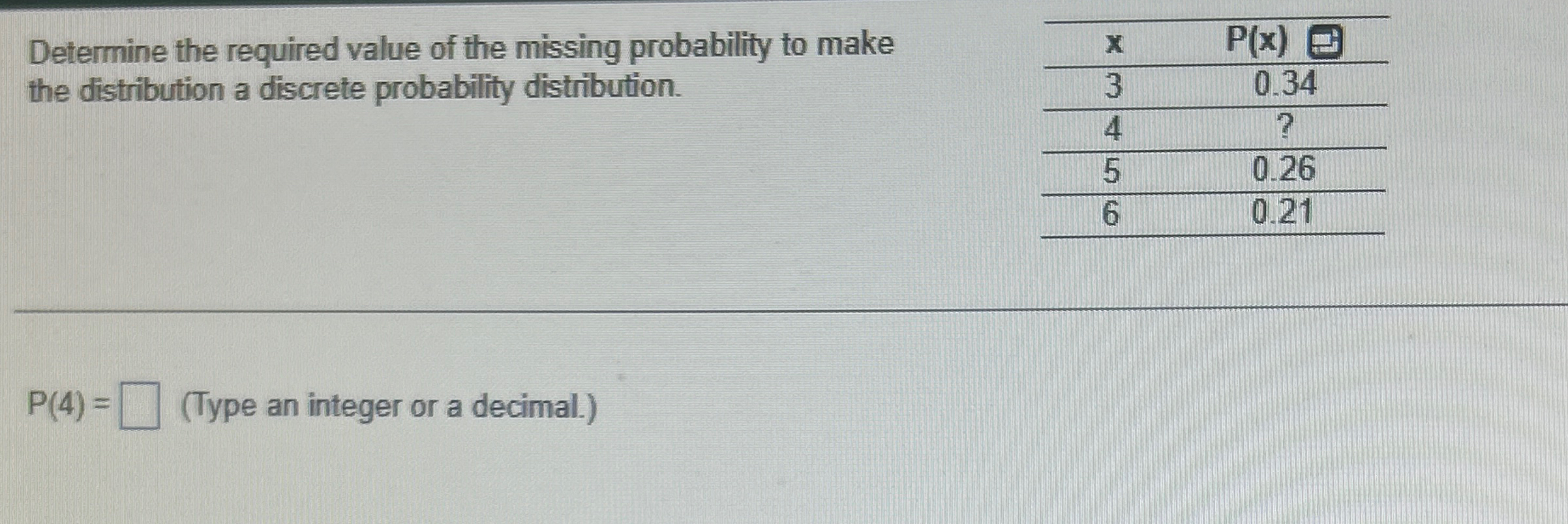 Solved Determine the required value of the missing | Chegg.com