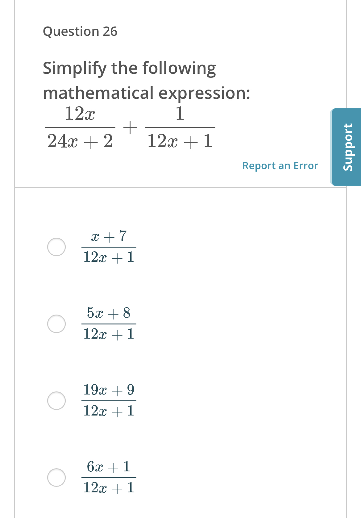 Solved Question 26Simplify the following mathematical | Chegg.com