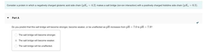 Solved Consider a protein in which a regatively charged | Chegg.com