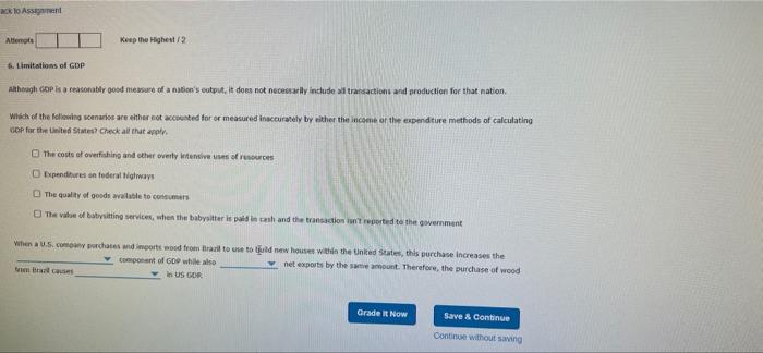 Solved ack to Assignment Keep the Highest/2 Attempts 6. | Chegg.com